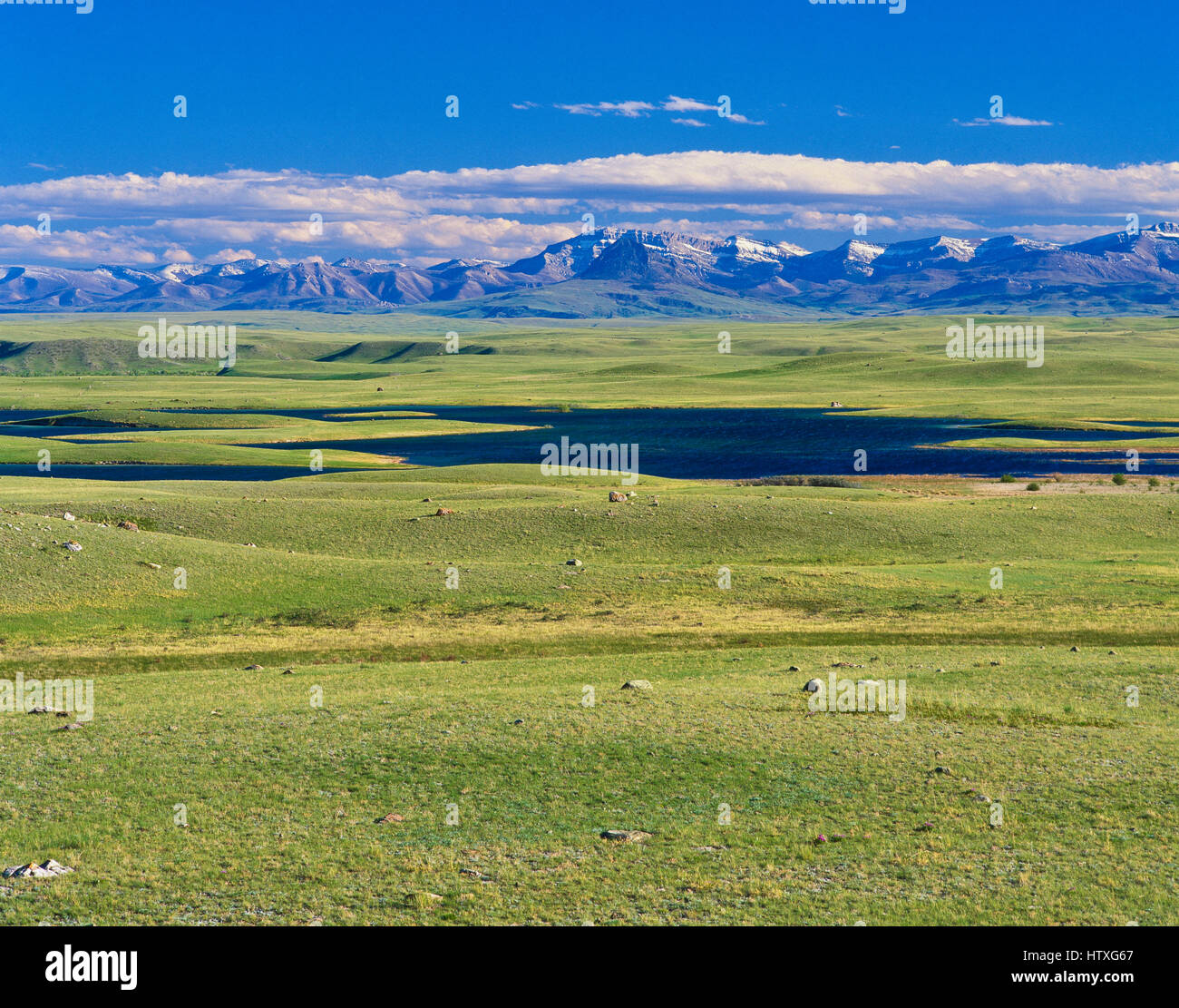 Prairie See und rocky Mountain Front in der Nähe von Augusta, montana ...