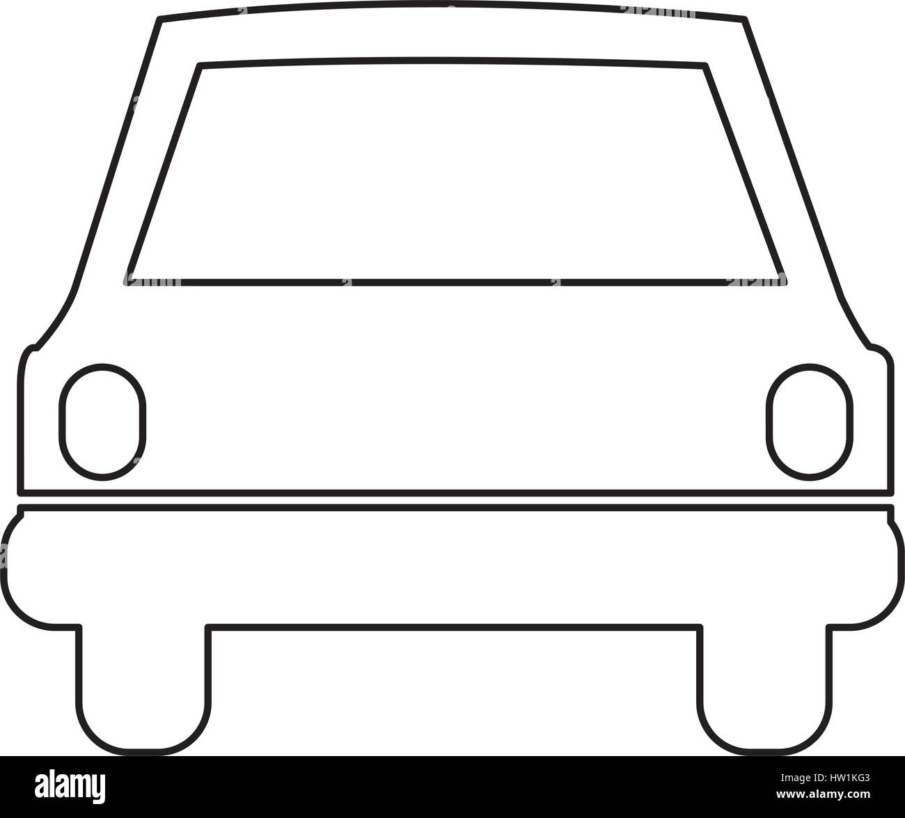Abbildung Auto vorne-Symbol Stock-Vektorgrafik - Alamy