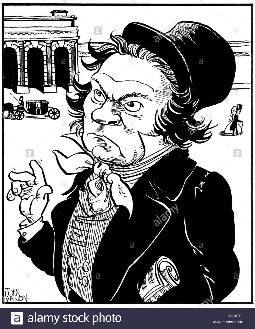 Caricature Composer Portraits Portraits Stockfotos & Caricature ...