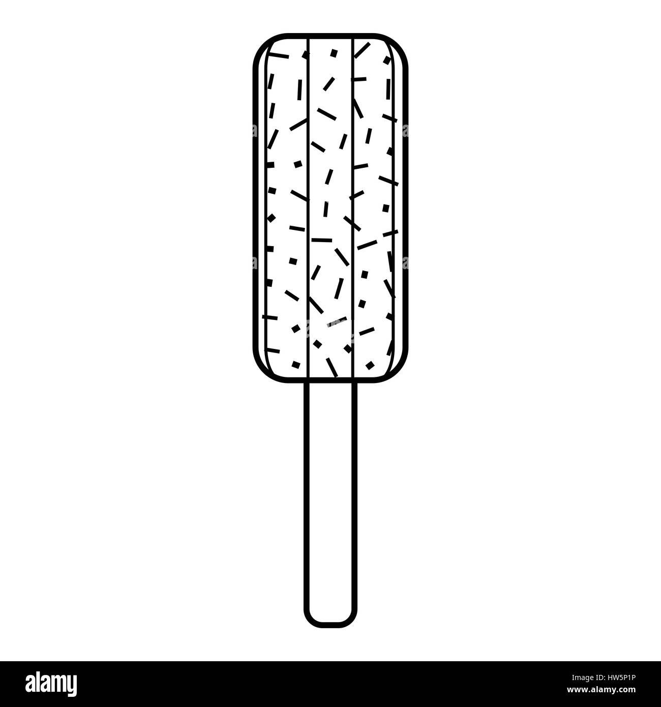 Schokolade Eisbecher Symbol, Umriss-Stil Stock-Vektorgrafik - Alamy