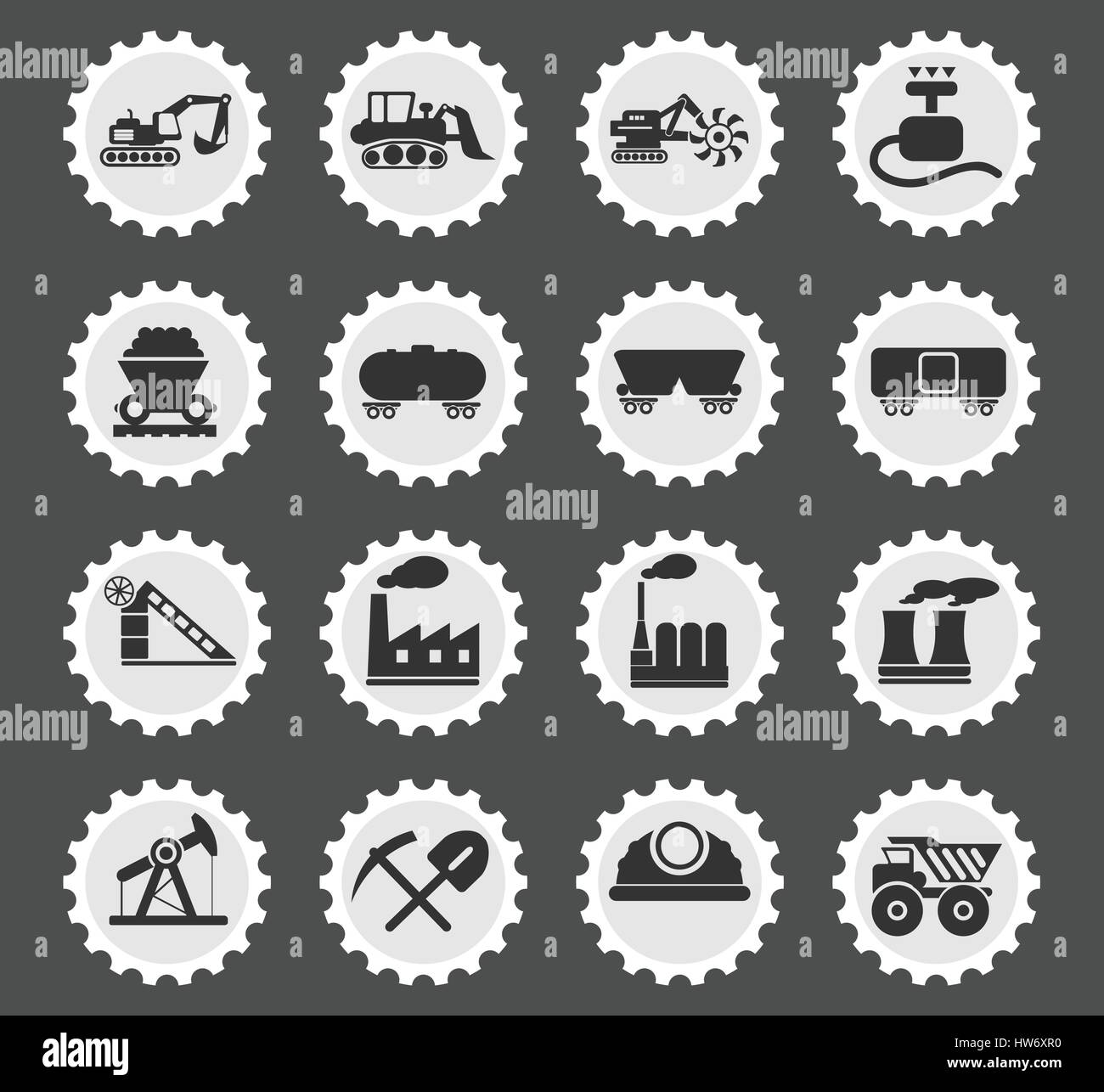 Werk und Industrie einfach Symbole für Web und Benutzeroberfläche Stock ...