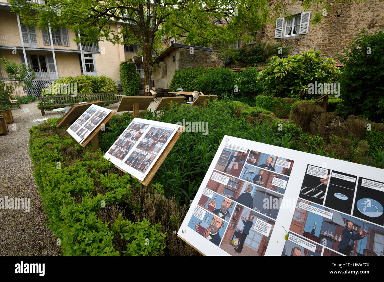 Frankreich, Jura, Arbois, Maison Louis Pasteur, Museum, Garten Platten ...
