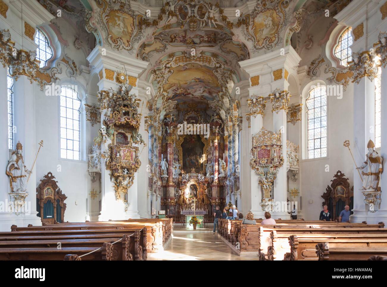 Deutschland, Bayern, Wies, Wieskirche, Kirche bayerischen Rokoko von ...