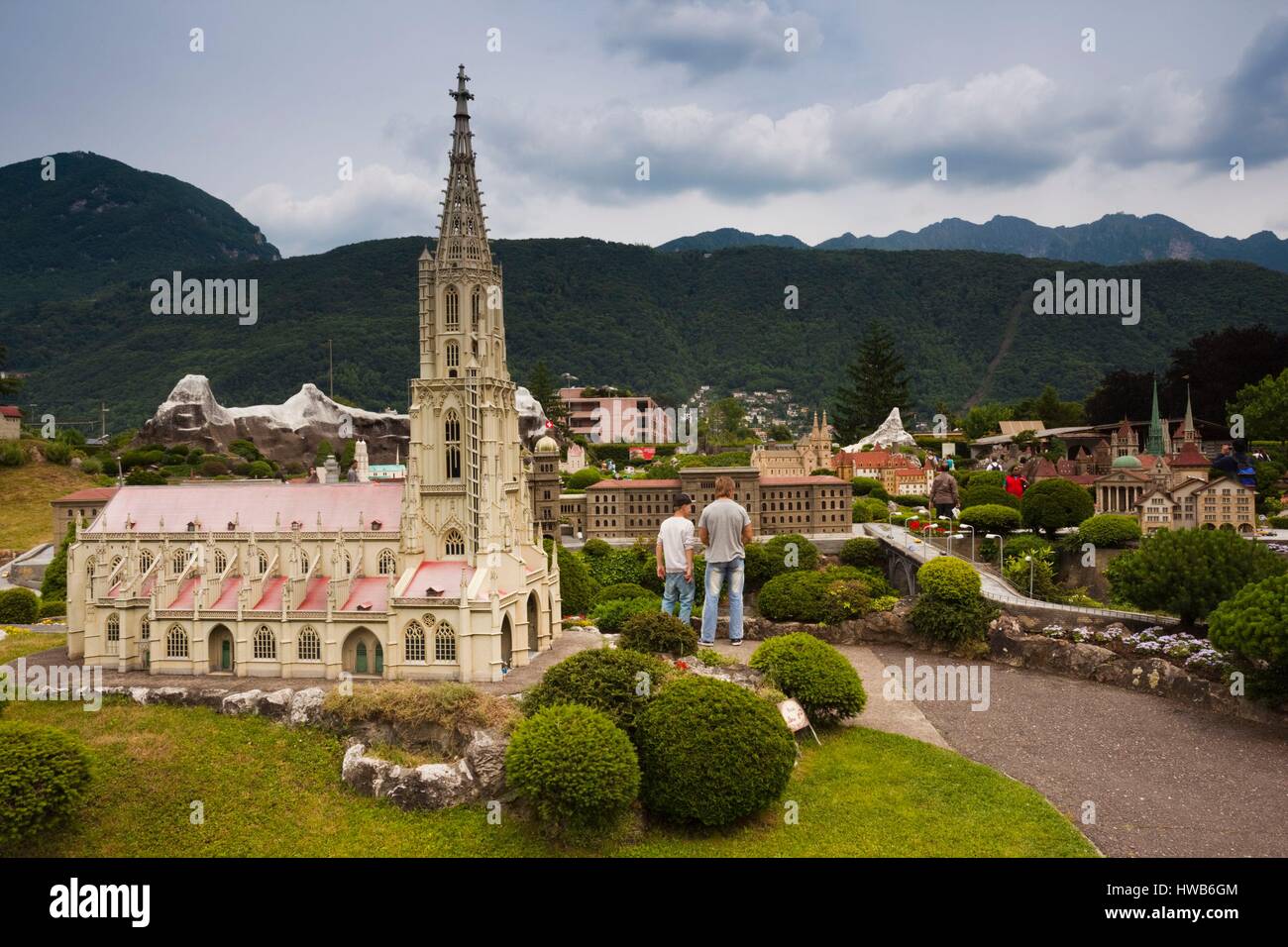 Schweiz, Ticino, Lago di Lugano, Melide, Swissminiatur, Miniatur ...