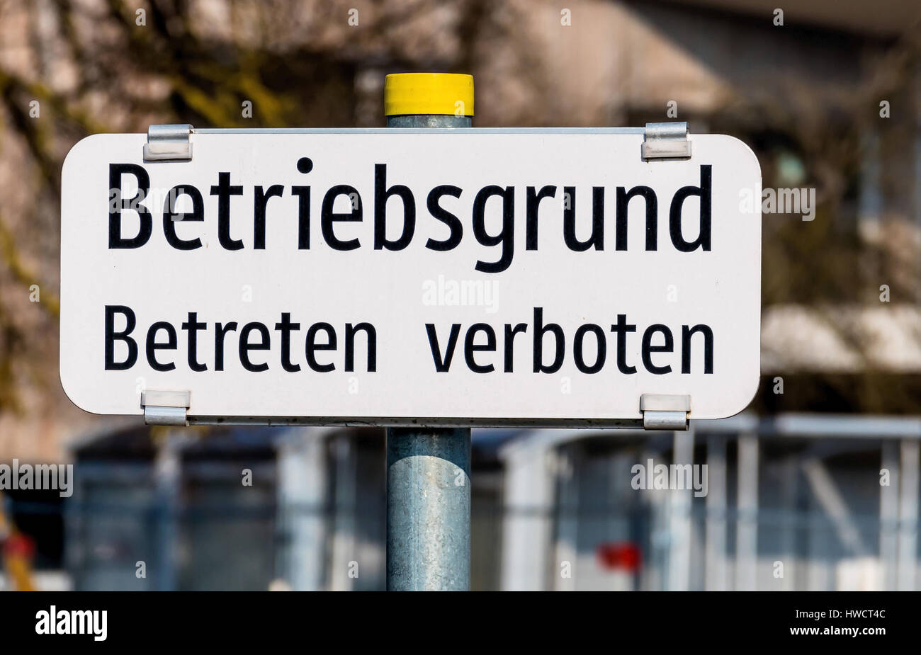 Sign Company Grund Verbot Eingang, Symbol für Ban, Besitz ...