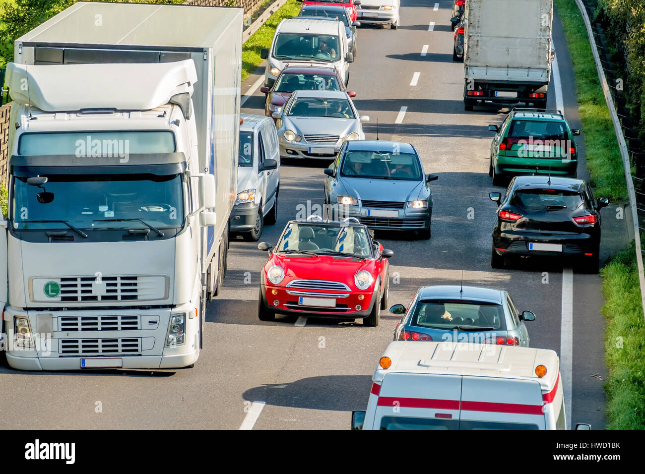 Hindernis Im Verkehr