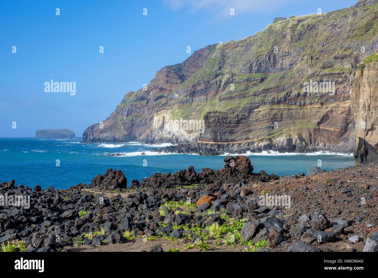 Portugal, Azoren, Sao Miguel Island, Ponta da Ferraria, Mosteiros ...