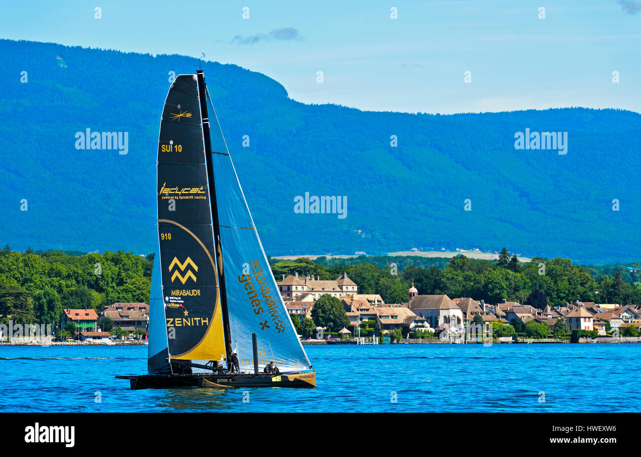 Boot Segeln Am Genfer See Stockfotos und -bilder Kaufen - Alamy