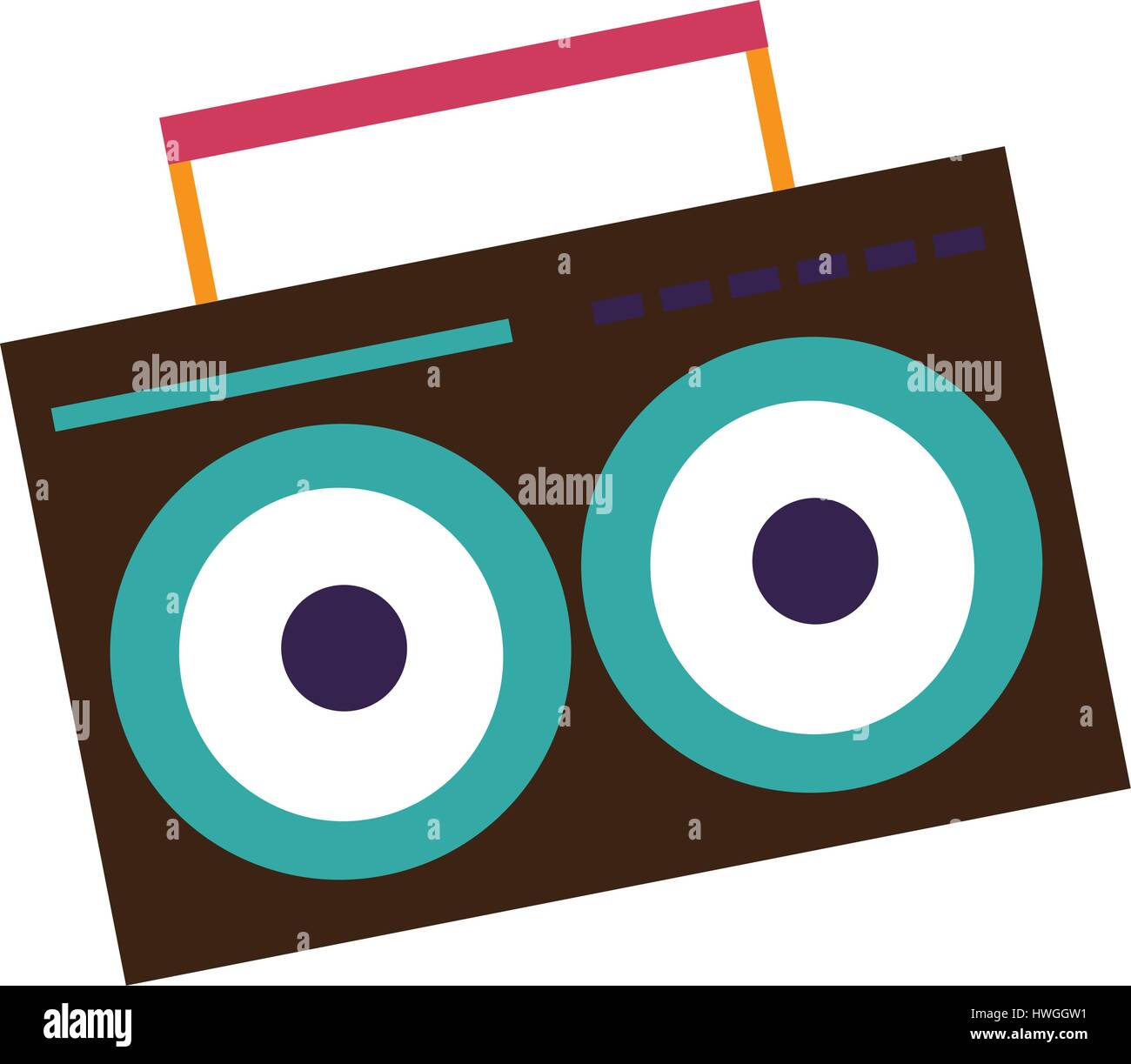 Boombox Symbol auf weißem Hintergrund. farbenfrohes Design. Vektor ...