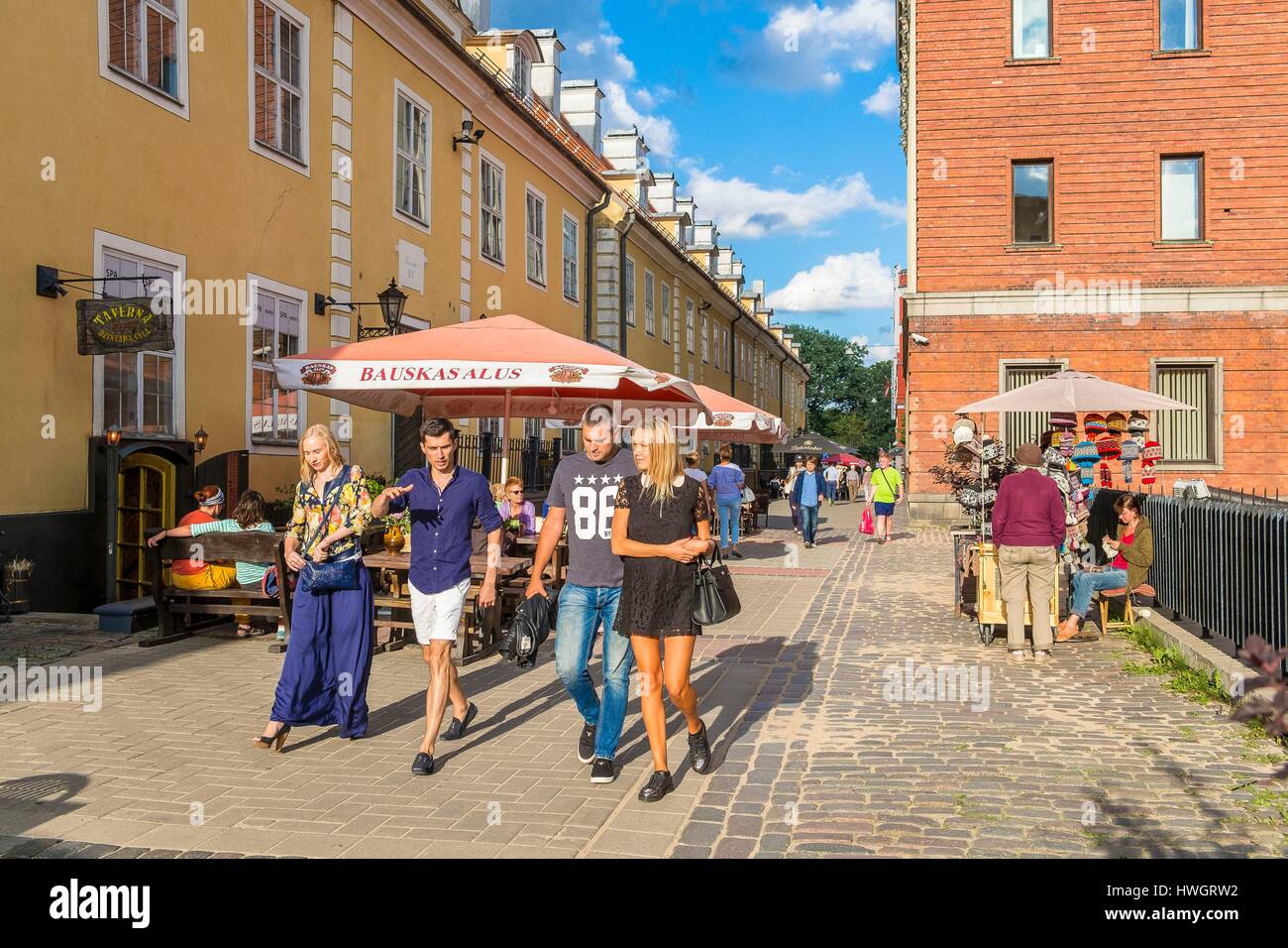 Lettland (Baltikum), Riga, Altstadt Weltkulturerbe der UNESCO, Tona ...