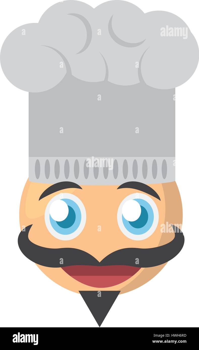 Emoji Koch Ausdruck Bild Stock-Vektorgrafik - Alamy