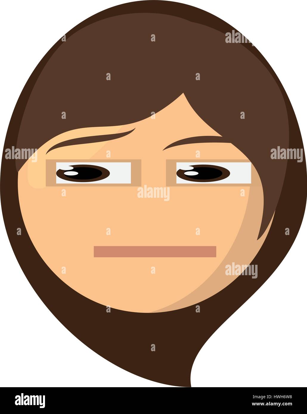Smiley emoticon facial expression thinking Stock-Vektorgrafiken kaufen ...