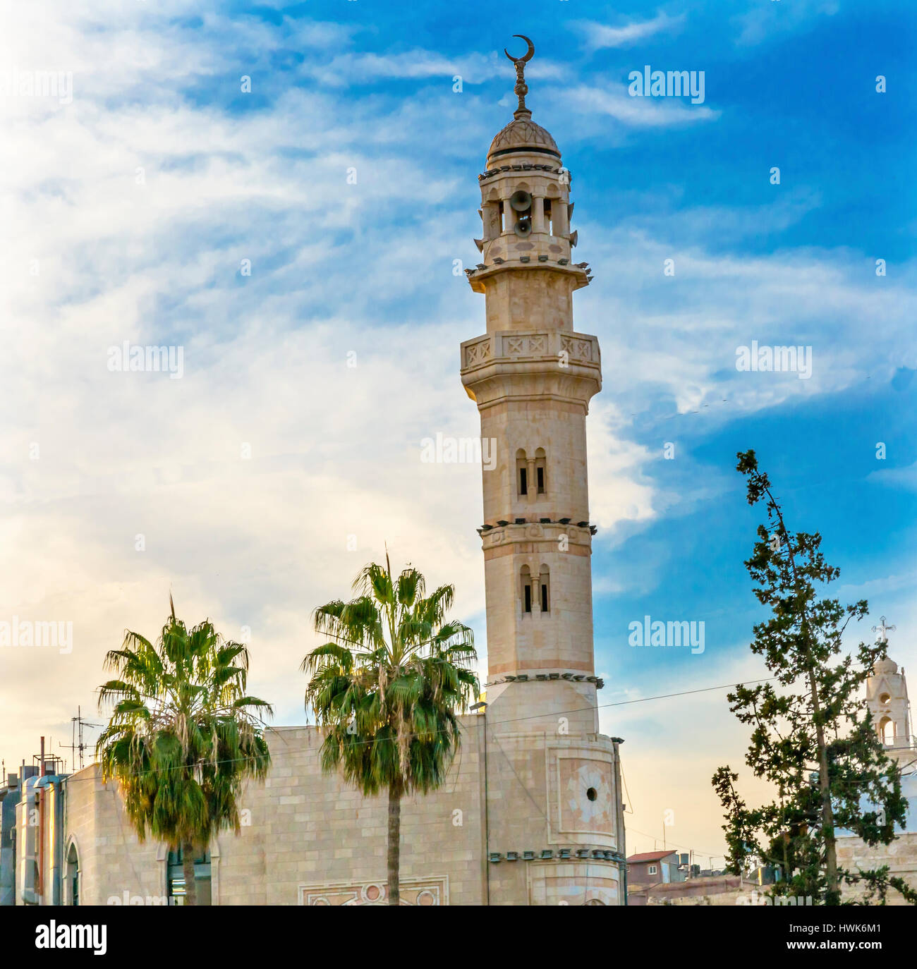 Islamische Moschee Turm Kirche des Nativity Altar Kirchenschiff ...