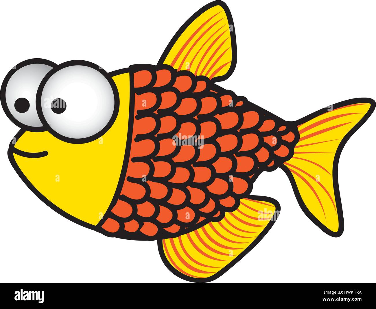 glückliche Fische Scalescartoon Symbol Stock-Vektorgrafik - Alamy