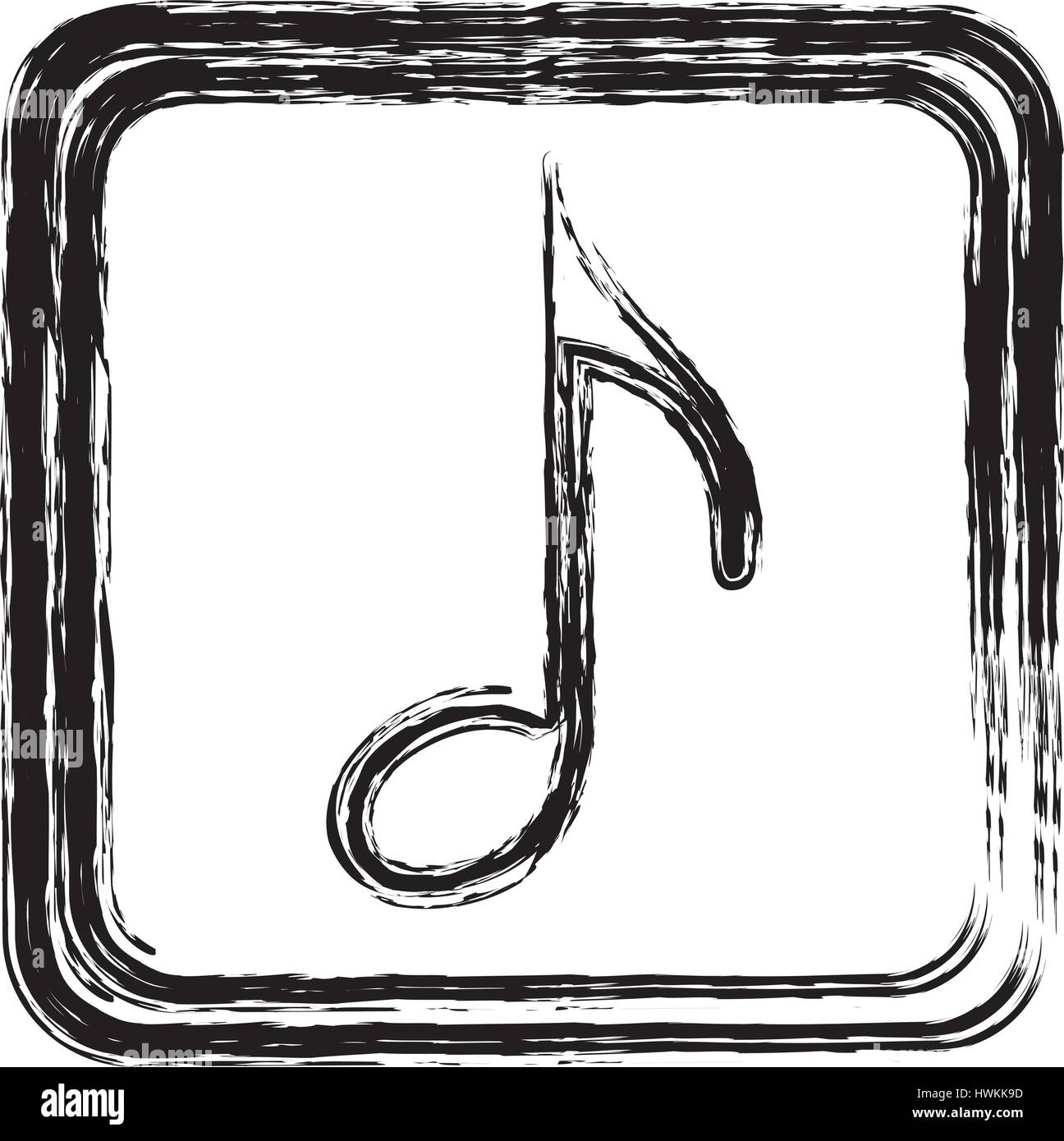 Kontur Symbol Musik Zeichen Symbol Stock-Vektorgrafik - Alamy