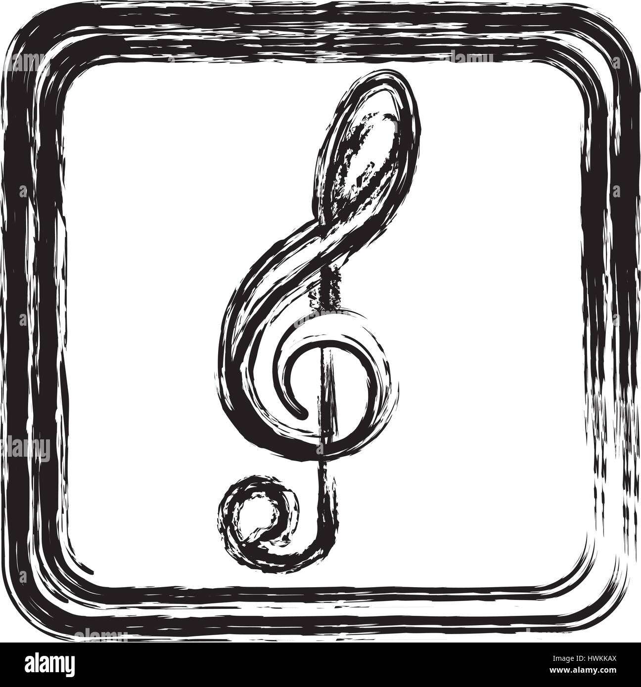 Kontur Symbol Musik Zeichen Symbol Stock-Vektorgrafik - Alamy