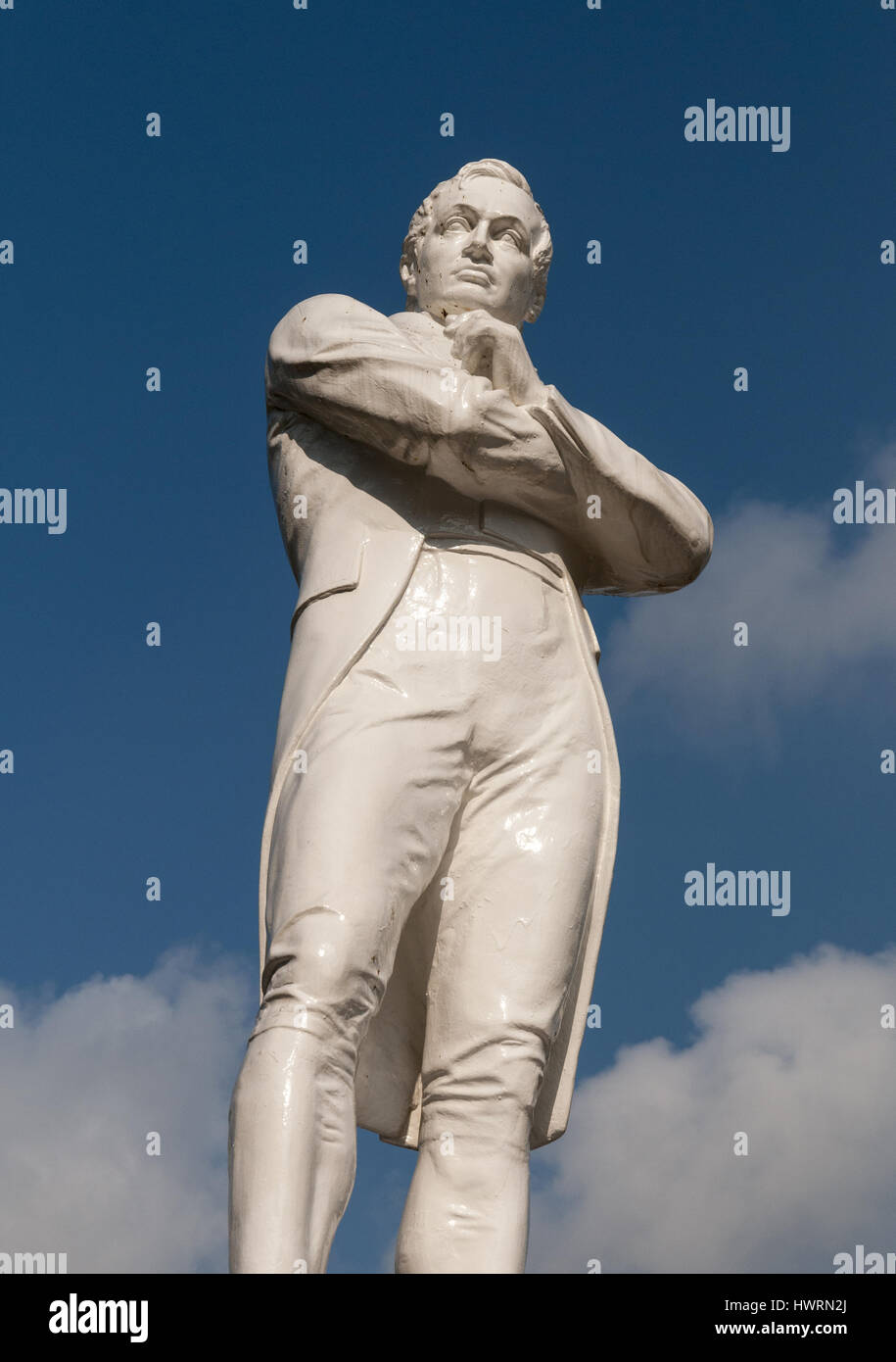 Singapur, Sir Thomas Stamford Raffles Statue, 1887 Stockfotografie - Alamy