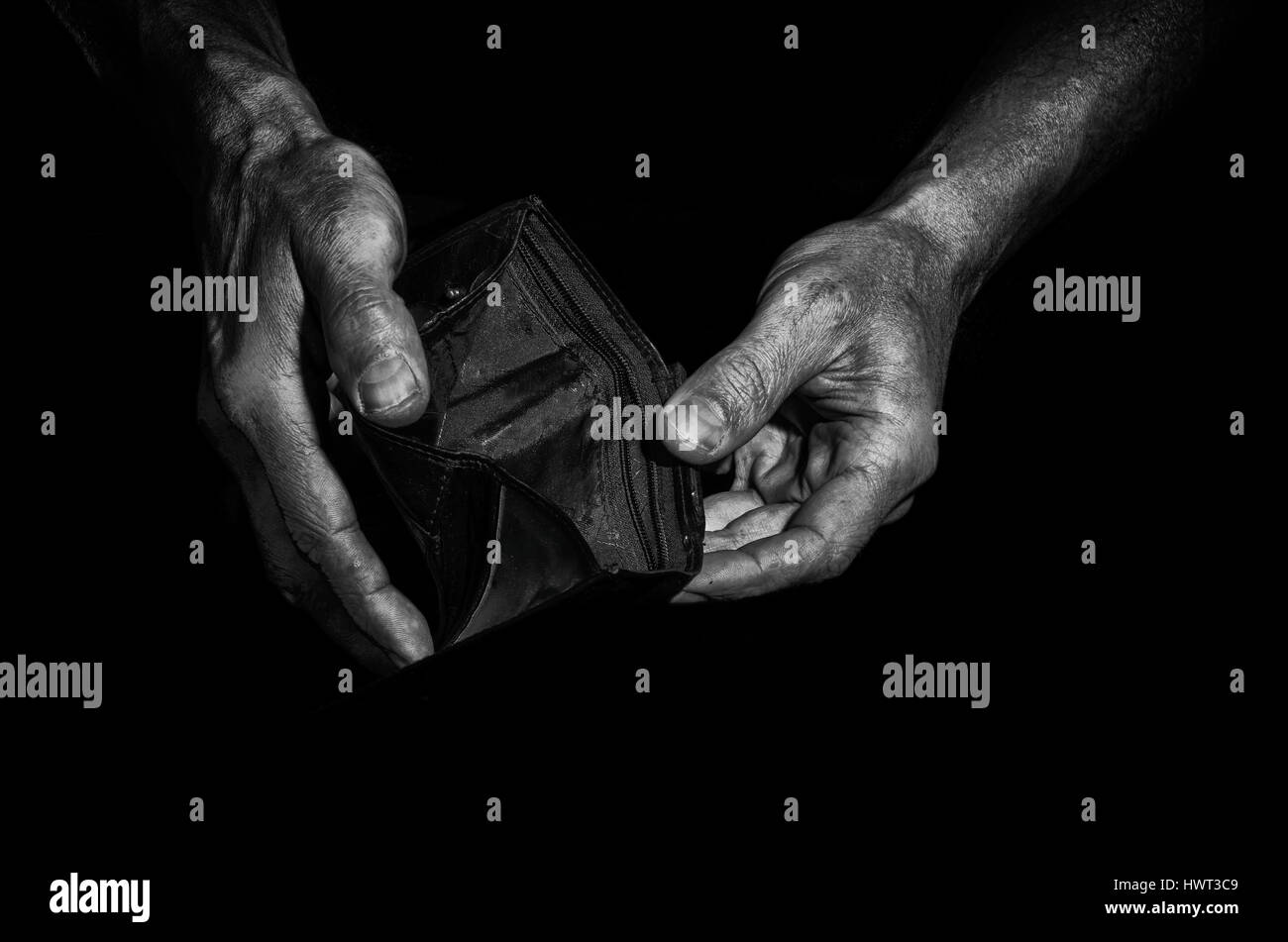 Mann kein geld Schwarzweiß-Stockfotos und -bilder - Alamy