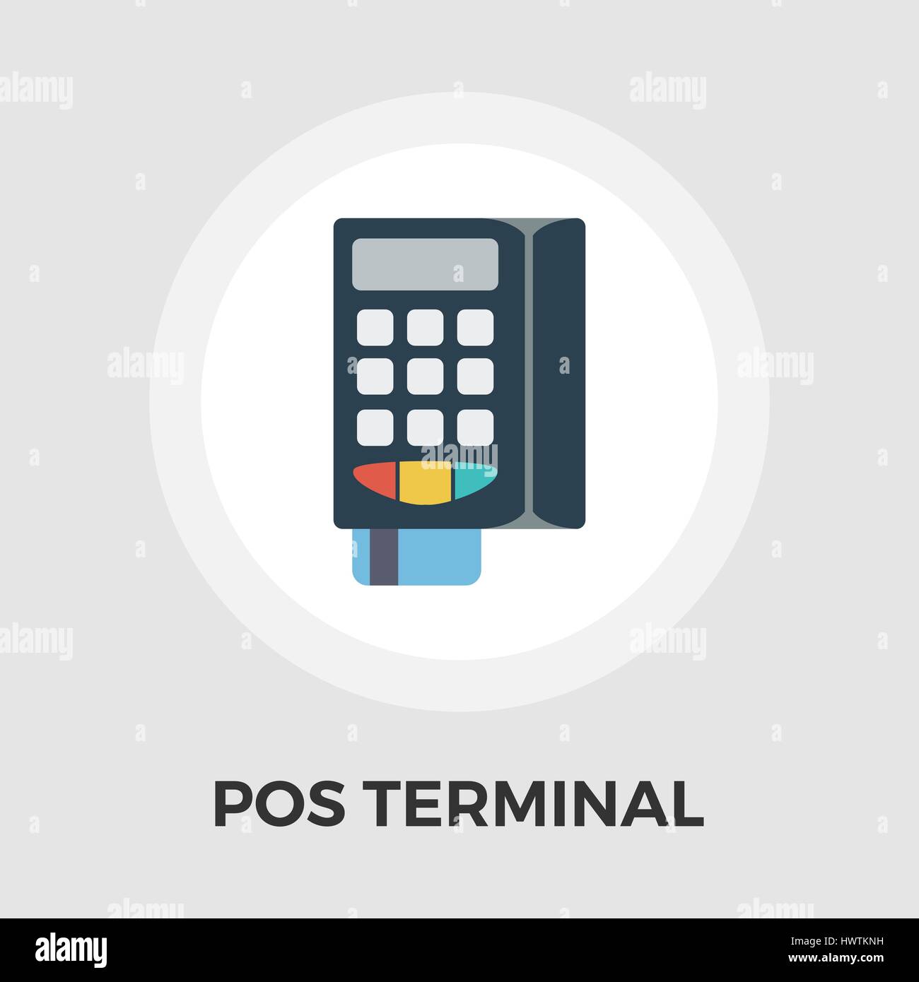 POS terminal-Symbol Vektor. Flach-Symbol auf dem weißen Hintergrund ...