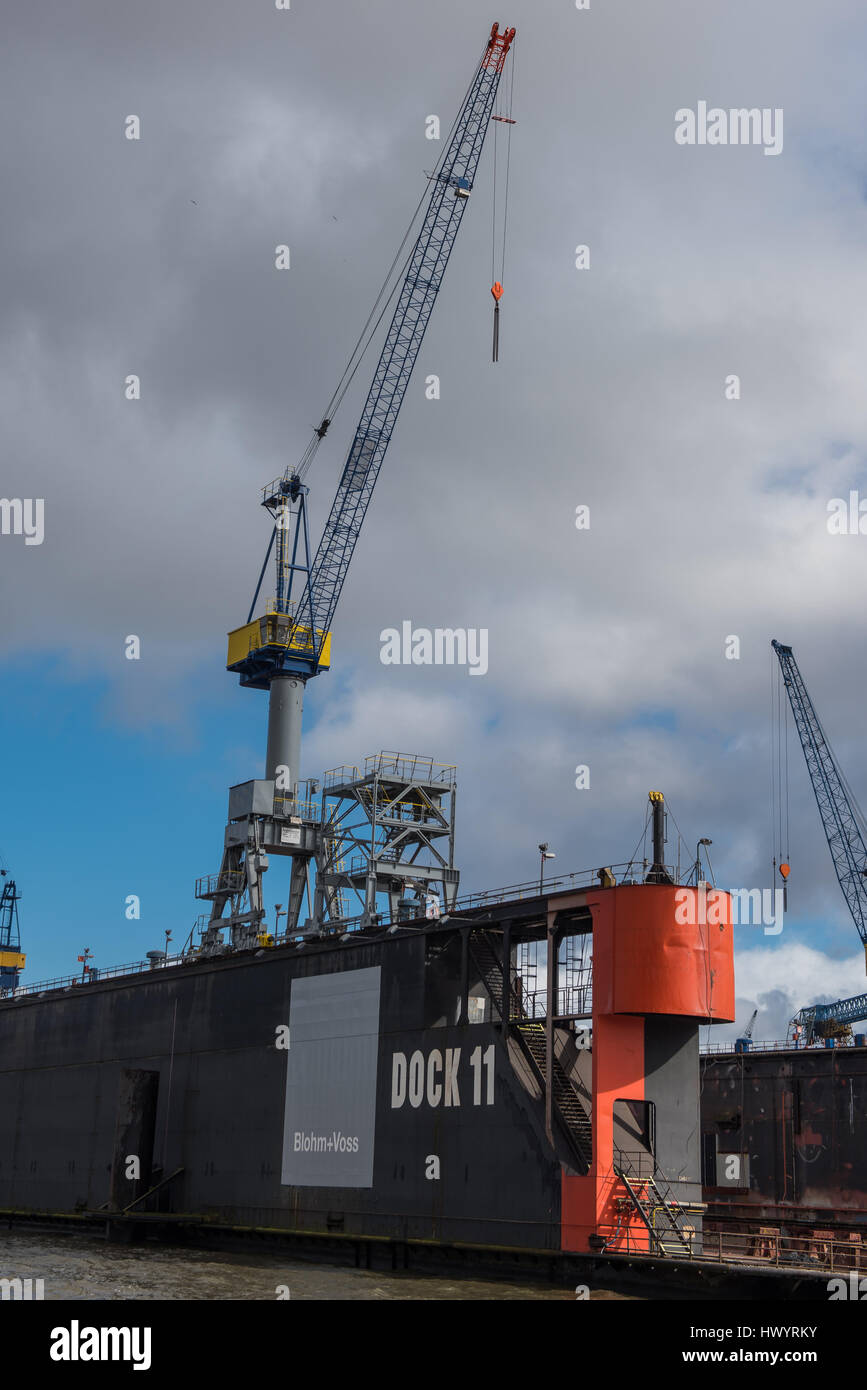 Hamburger Hafen, Hafen, Hafen, Segeln, Schiff, Container, Kran, Kran ...