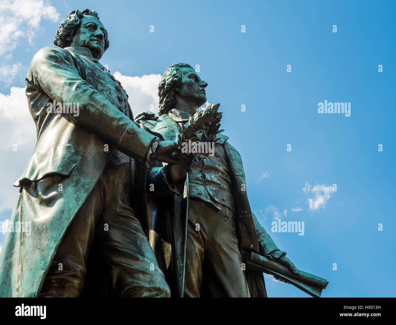 Deutschland, Weimar, Goethe-Schiller-Denkmal Stockfotografie - Alamy