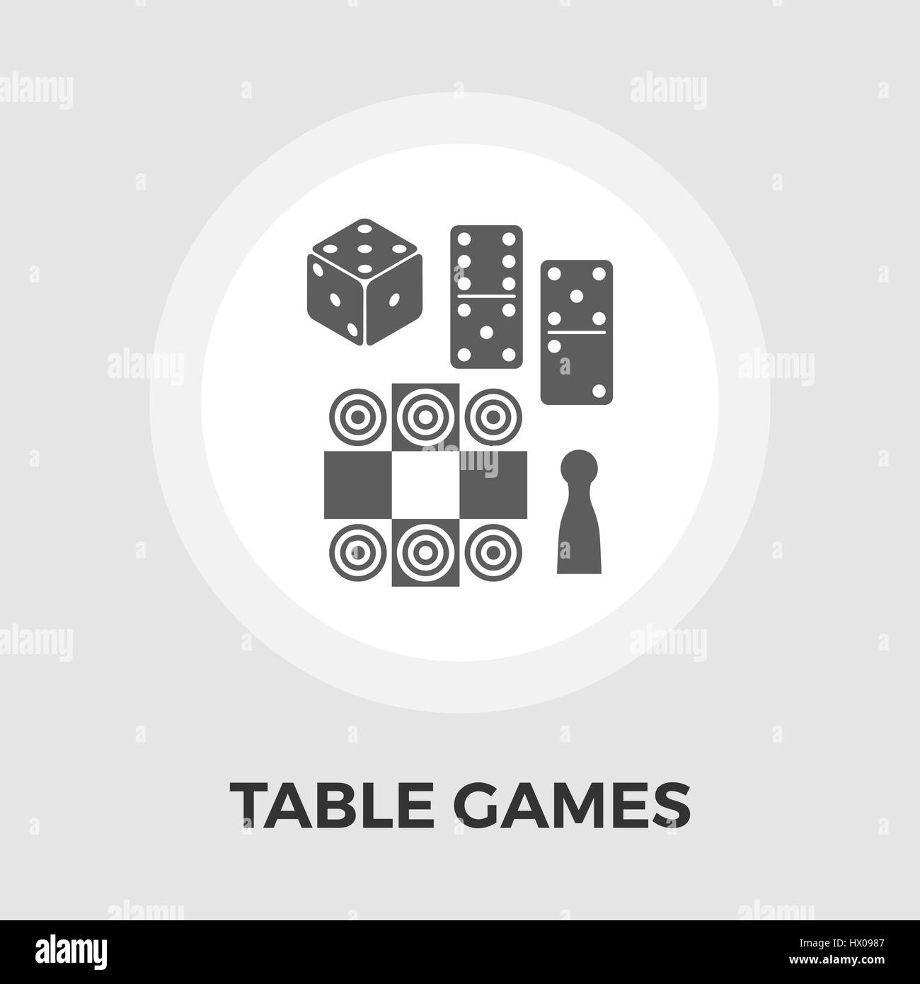 Tisch Spiele Symbol Vektor. Flach-Symbol auf dem weißen Hintergrund ...
