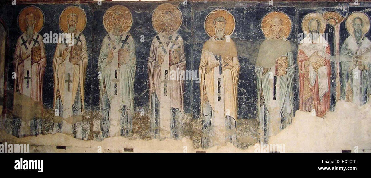Die *Fresken der Sophienkirche in Ohrid* stellen ein bedeutendes Beispiel byzantinischer Kunst ...