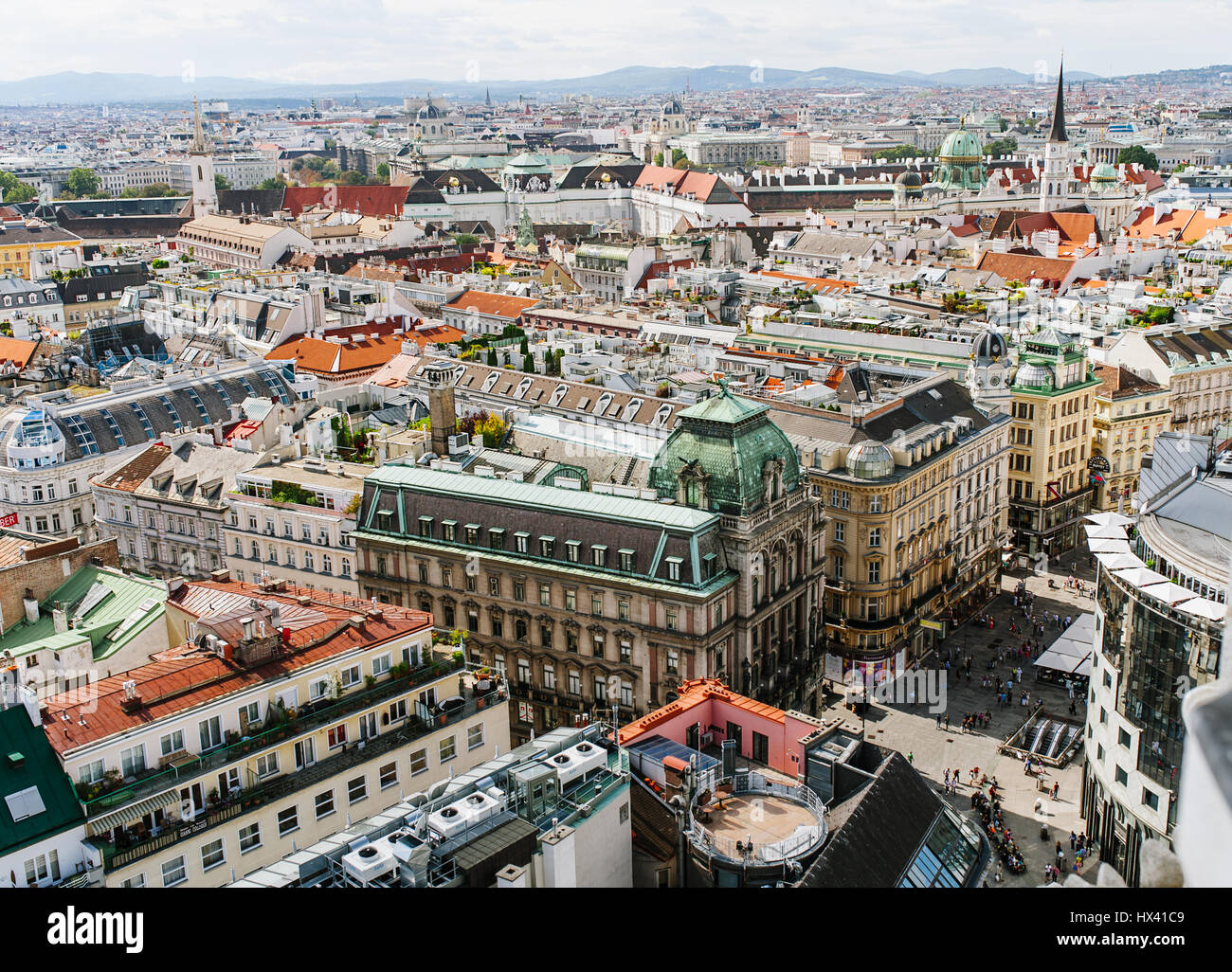 Luftaufnahme der Wiener Innenstadt Stockfotografie - Alamy
