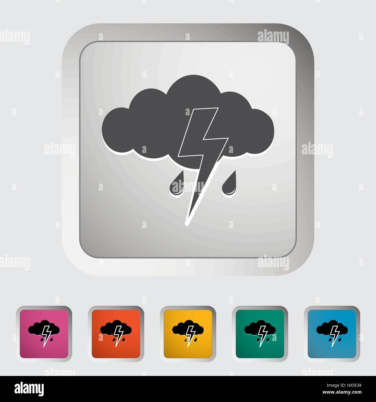 Sturm. Einzelnes Symbol. Vektor-Illustration Stock-Vektorgrafik - Alamy