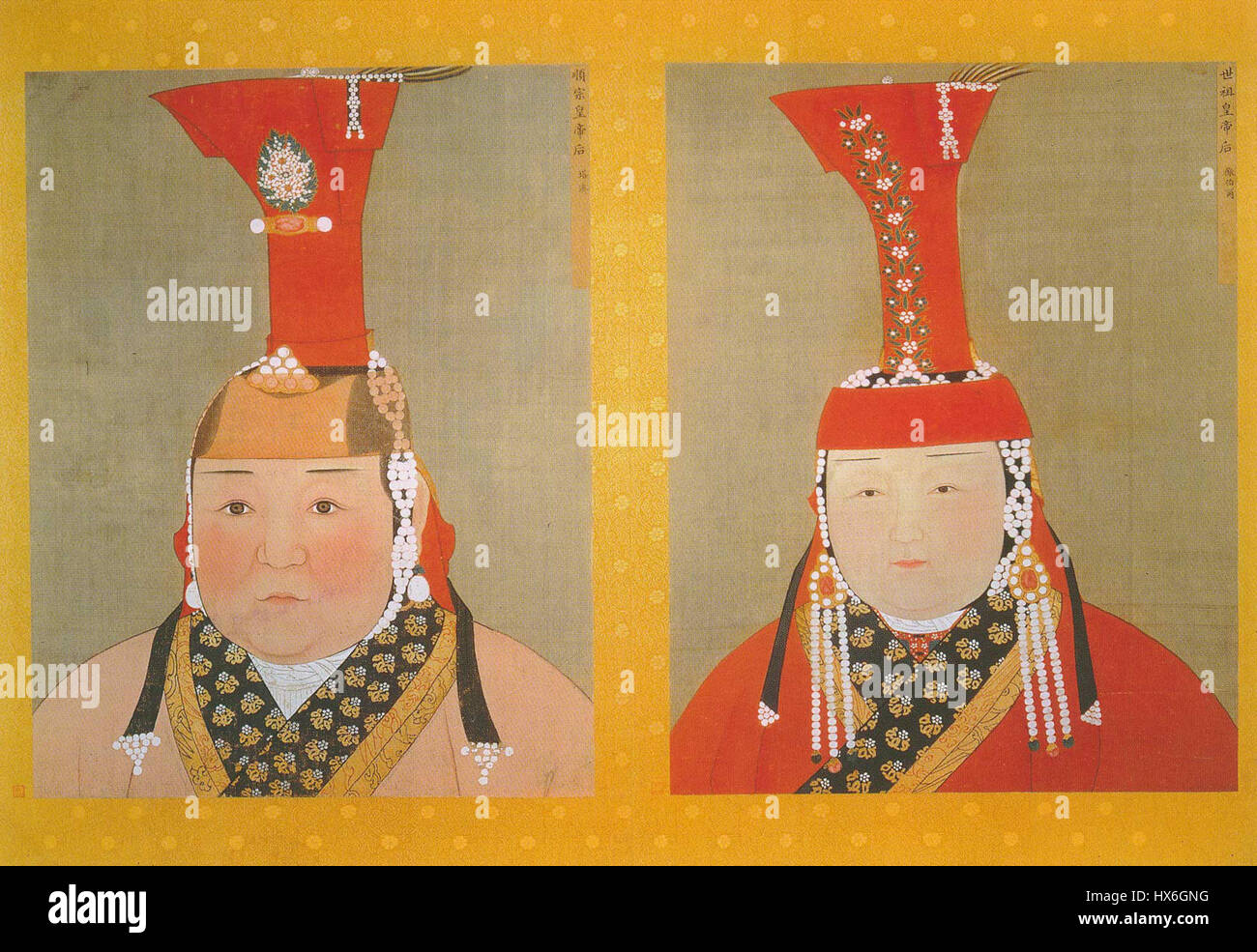 Das Album Yuan Empress, das Chabi und Taji zeigt, spiegelt die Opulenz ...