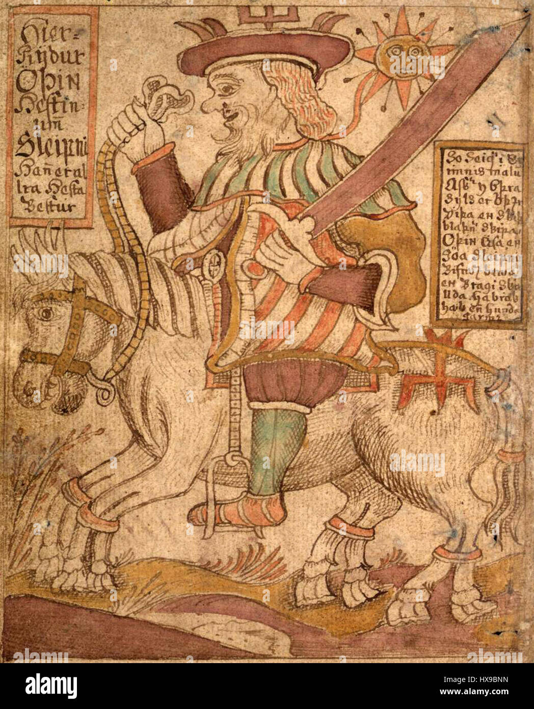 SC381M 66, 80v, Odin auf Sleipnir Stockfotografie - Alamy
