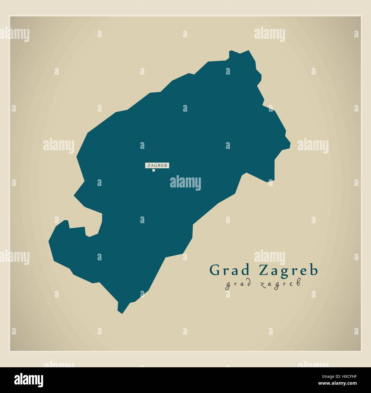 Zagreb city map Stock-Vektorgrafiken kaufen - Alamy