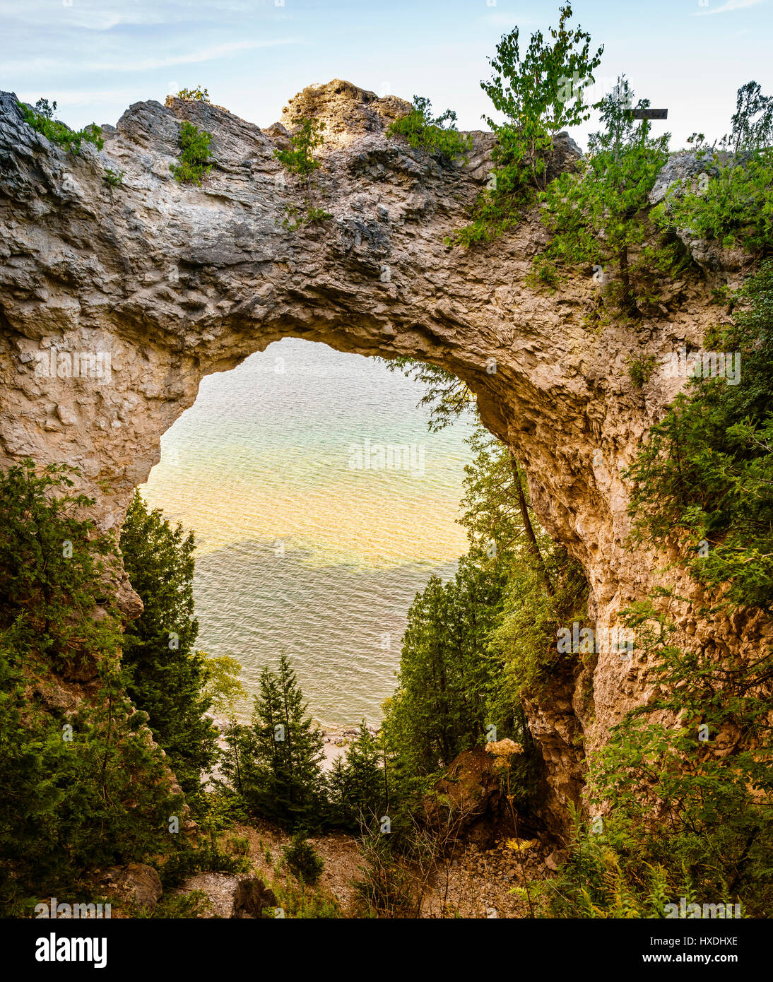 Arch Rock auf Mackinac Island in Michigan Stockfotografie - Alamy