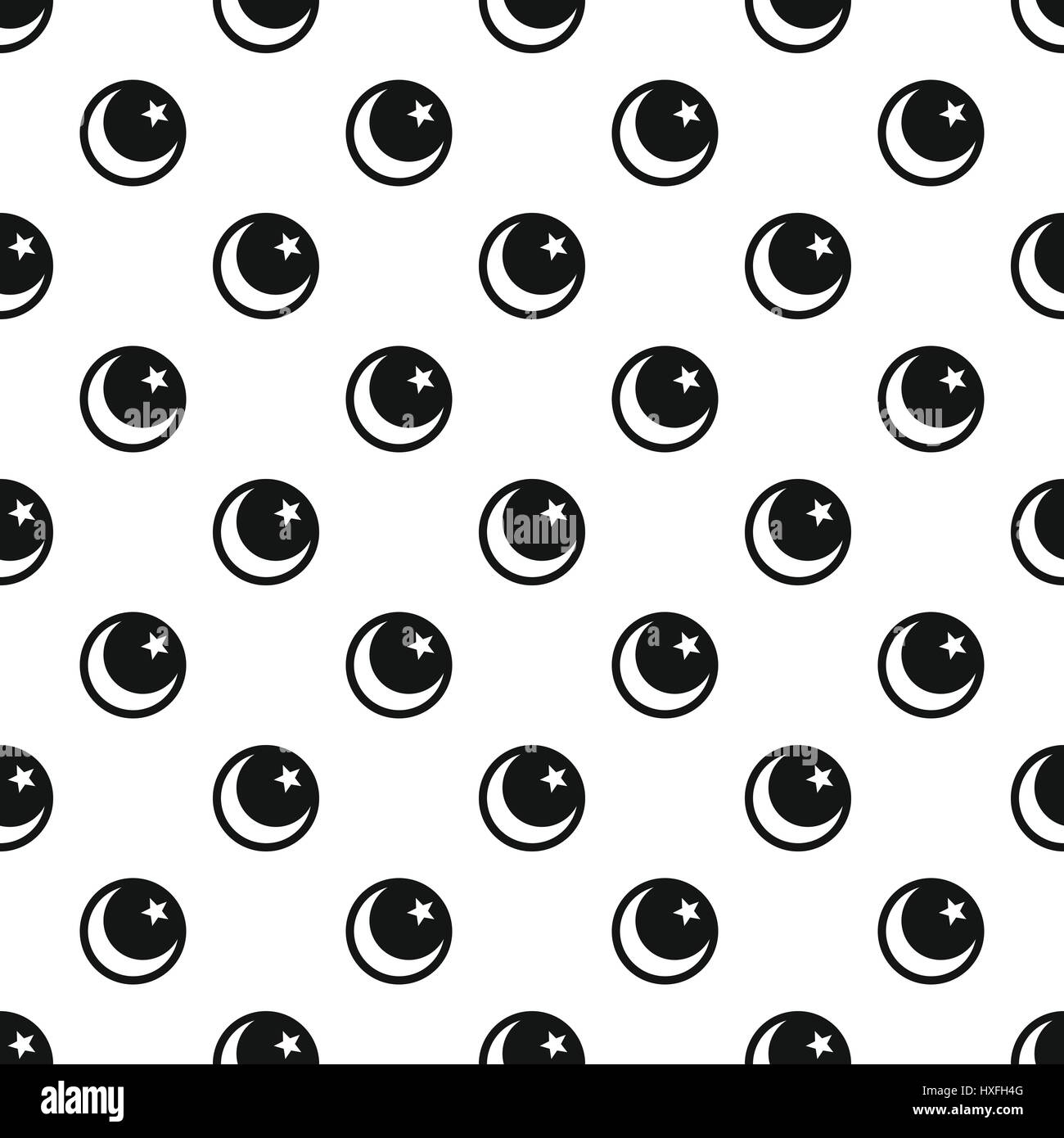 Stern und Halbmond Islam Symbol Muster Stock-Vektorgrafik - Alamy