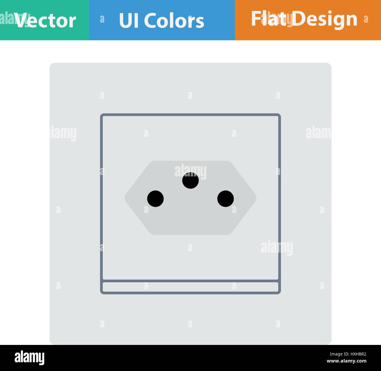 Schweizer Steckdose Symbol. Flaches Design. Vektor-Illustration Stock ...