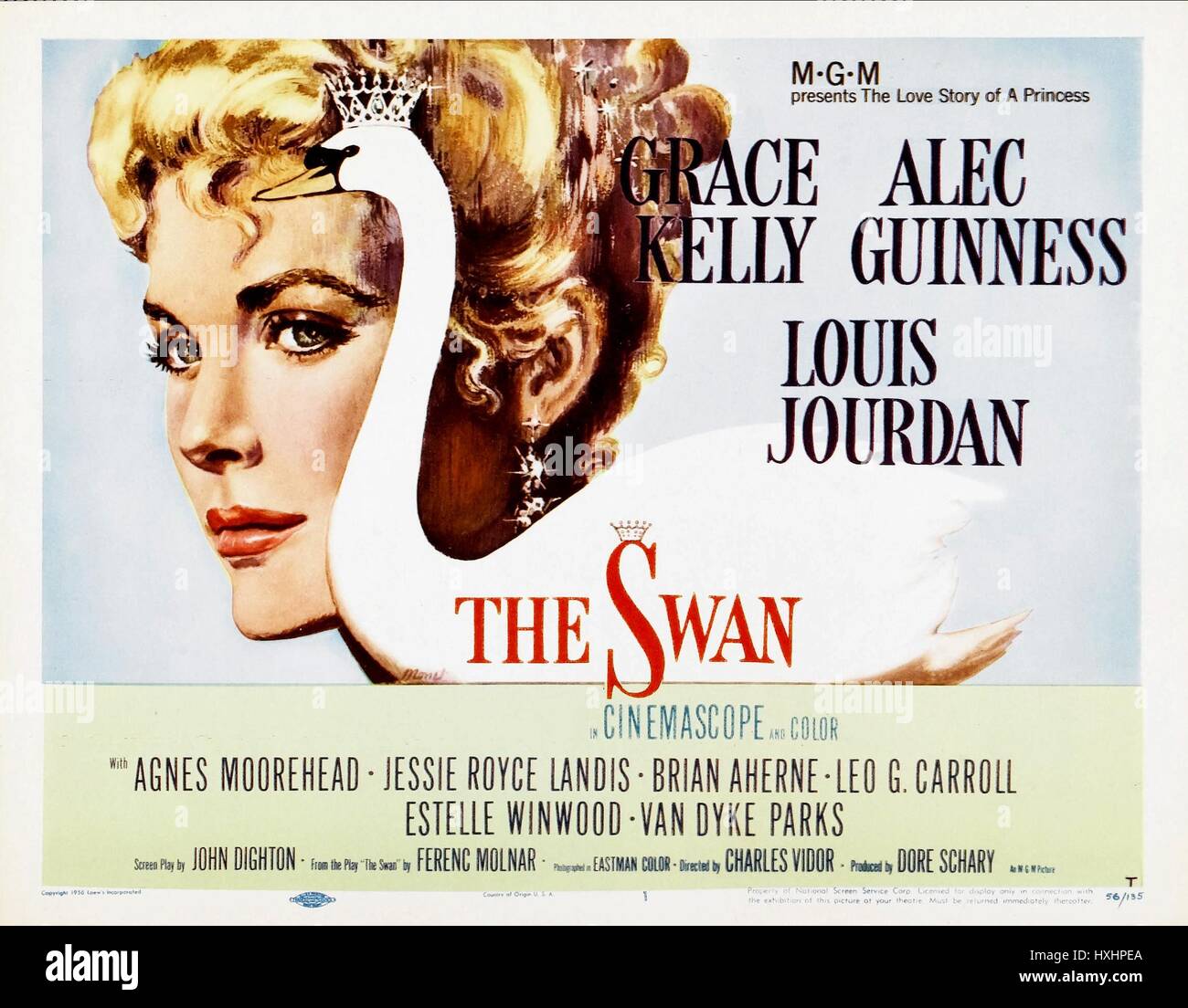 GRACE KELLY POSTER DER SCHWAN (1956 Stockfotografie - Alamy