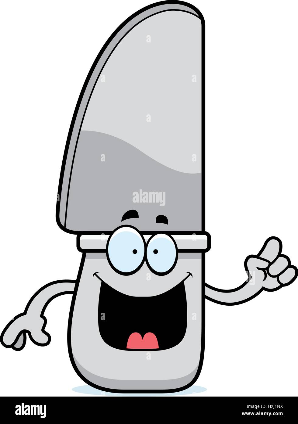 Ein Cartoon Illustration ein Messer mit einer Idee Stock-Vektorgrafik ...