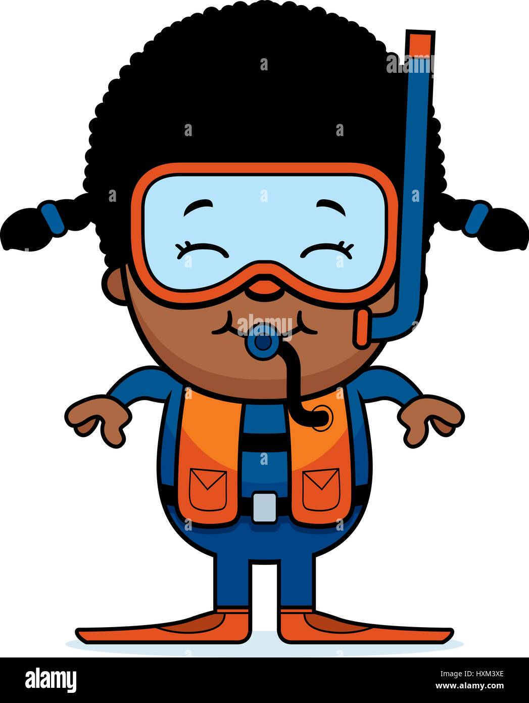 Cartoon illustration scuba diver girl -Fotos und -Bildmaterial in hoher ...