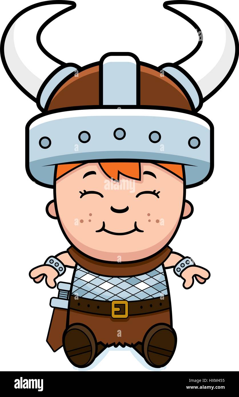 Viking boy cartoon illustration Stock-Vektorgrafiken kaufen - Alamy