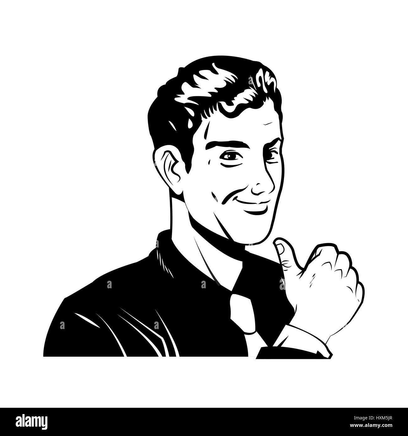 Cartoon style drawing business man Schwarzweiß-Stockfotos und -bilder ...