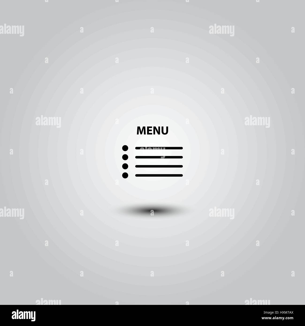 Menü-Symbol auf Hintergrund isoliert. Moderne flach Piktogramm ...
