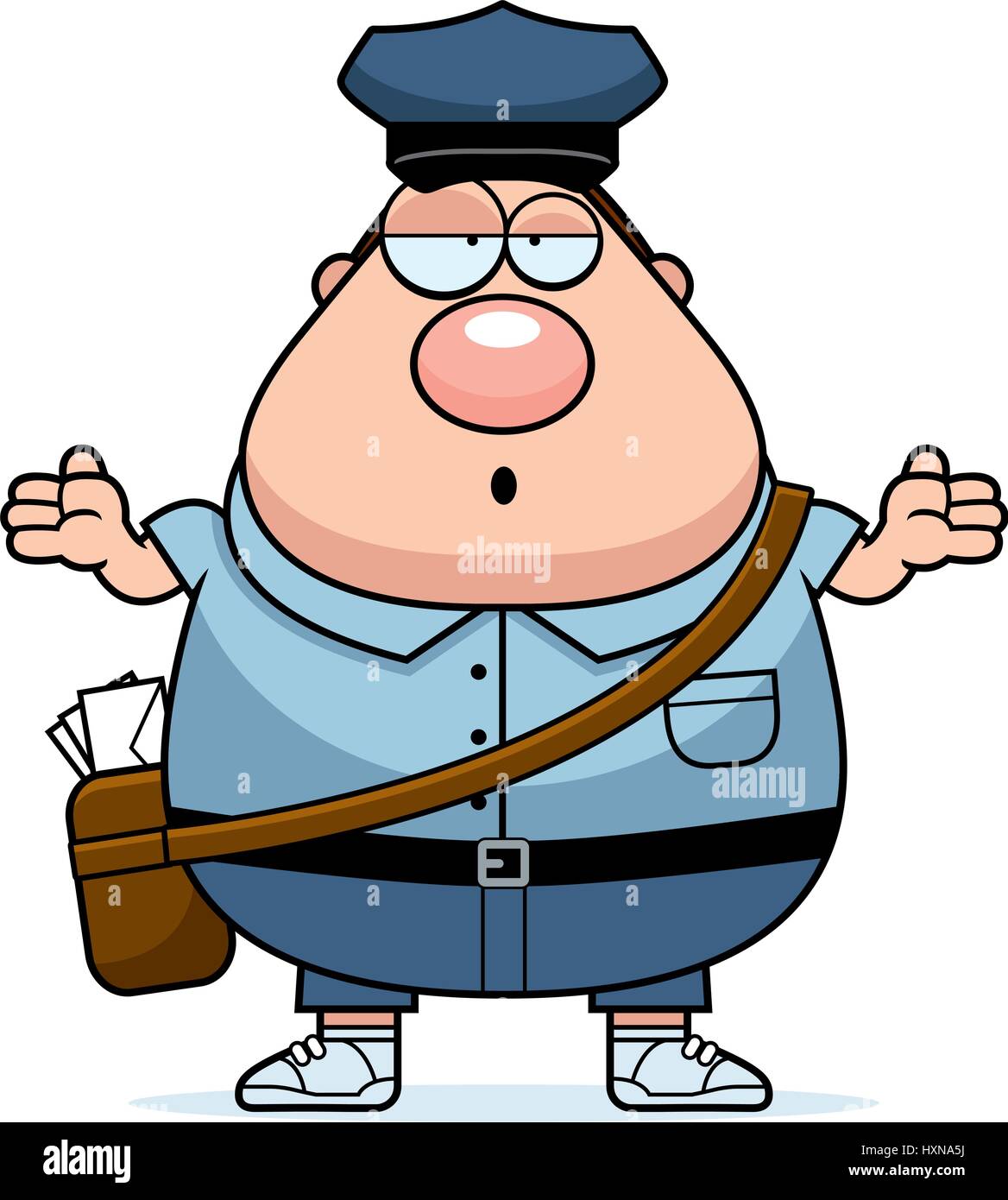 Cartoon illustration mailman looking -Fotos und -Bildmaterial in hoher ...