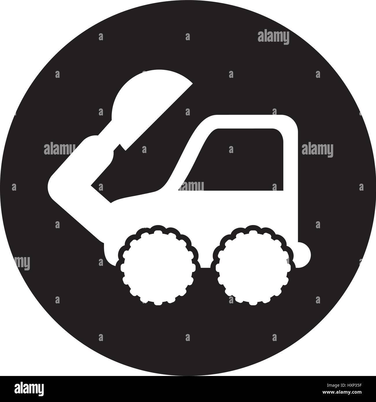 Bagger Maschine isoliert Symbol Stock-Vektorgrafik - Alamy