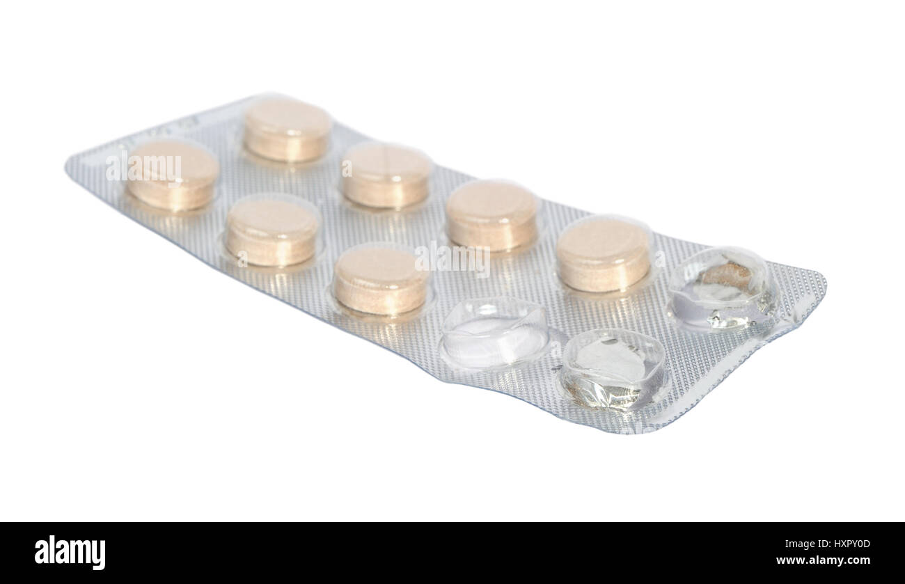 Empty blister pack tablets Ausgeschnittene Stockfotos und -bilder - Alamy