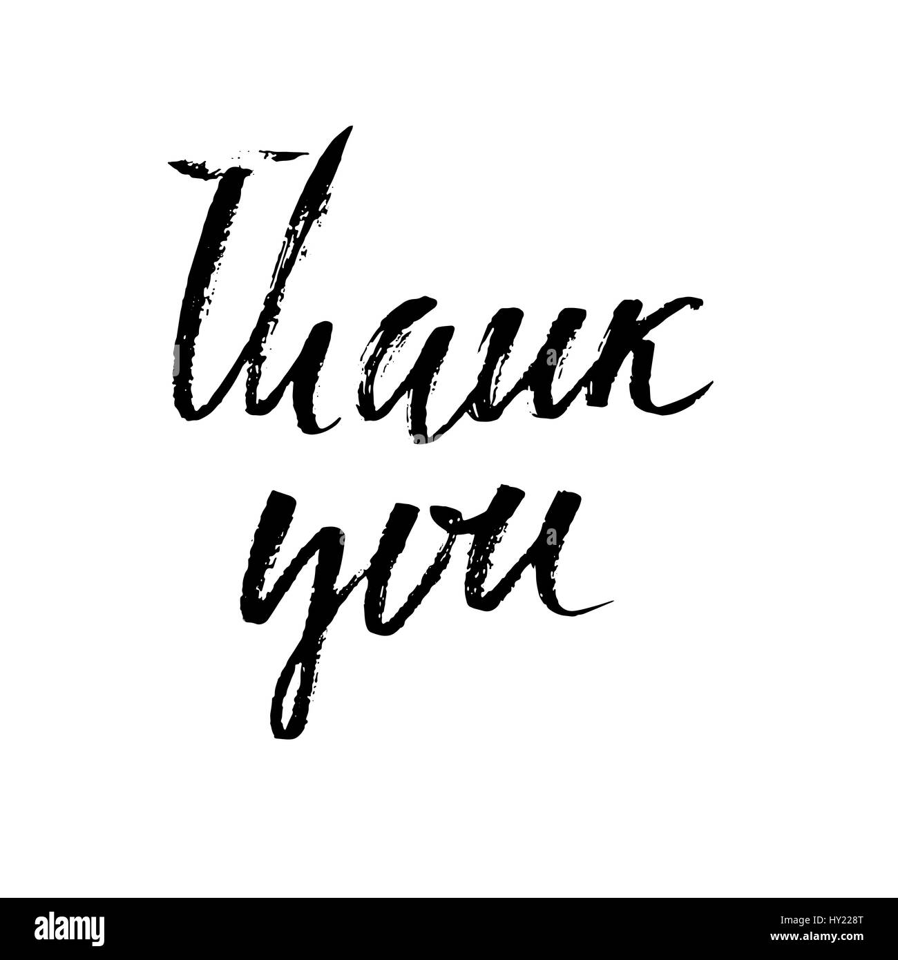 Danke handschriftliche Inschrift. Handgezeichnete moderne Pinsel Schriftzug. Vielen Dank ...