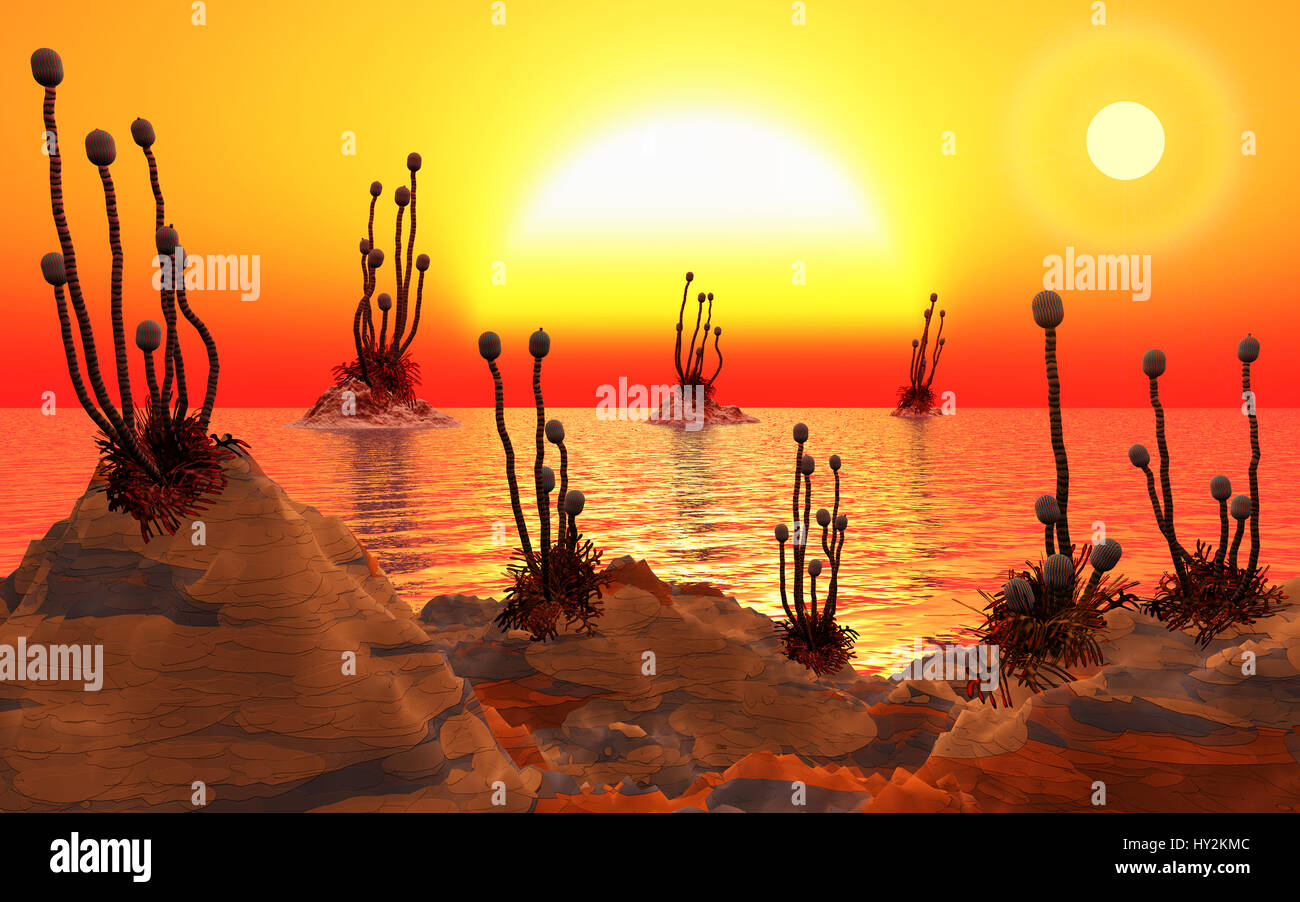 Exoplanet Proxima Centauri In einer Umlaufbahn um Proxima Centuari, ein ...