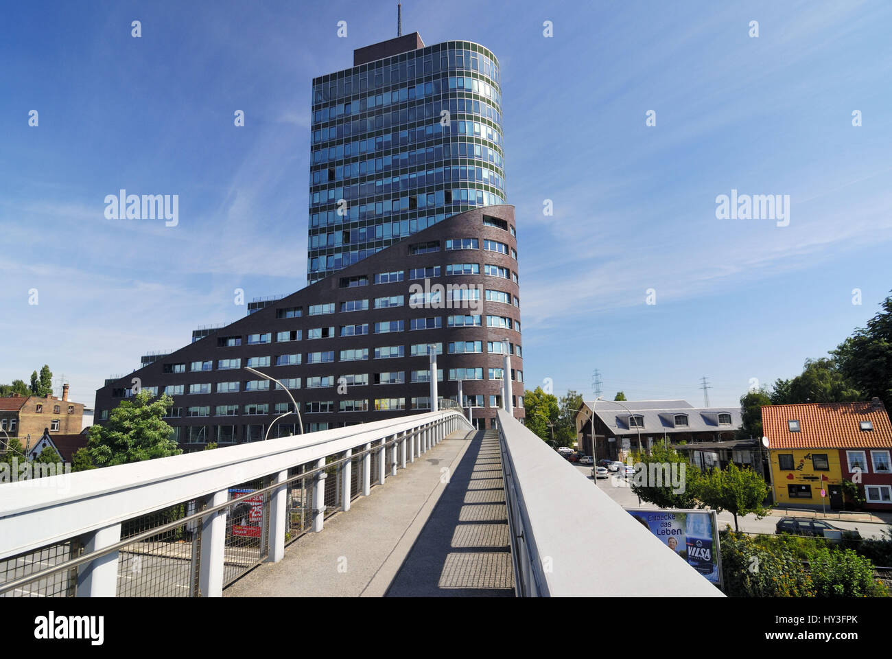 Channel Tower im Schlossturm Har, Hamburg, Deutschland, Europa, Kanal ...