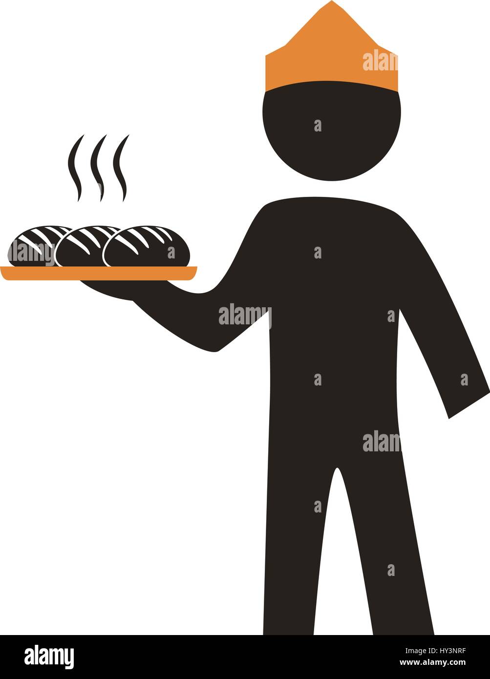 Bäcker Brot Vektor Icon Illustration Piktogramm catering Stock ...