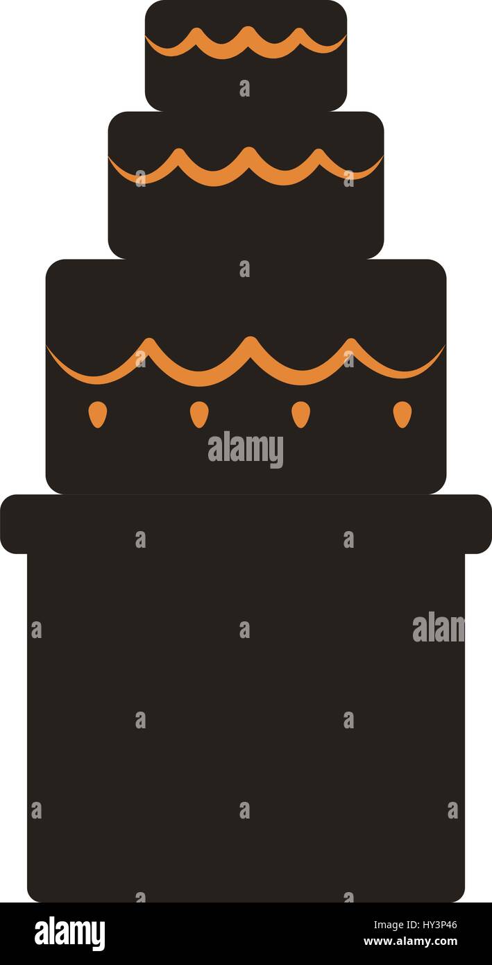 große Torte dekoriert Vektor Icon Illustration Piktogramm Stock ...