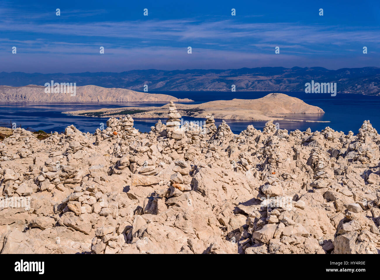 Kroatien, Kvarner Bucht, Insel Rab Mundanije, Kamenjak Gipfel des ...